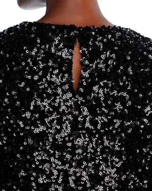 Aqua Sequin Long-sleeve Top Exclusive