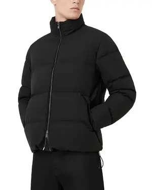 Emporio Armani Essential Quilted Puffer Coat - Solid Black