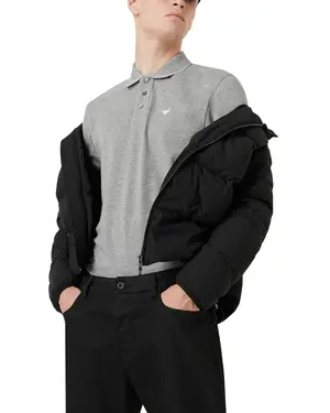 Emporio Armani Essential Quilted Puffer Coat - Solid Black