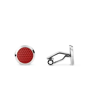 Montblanc Red Hour Round Cufflinks Red