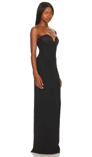 Retrofete Luna Strapless Maxi Dress - Black