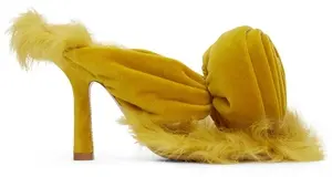 Burberry Burberry Yellow Step Rose Heeled Sandals - Sulphur
