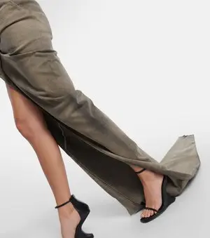 Rick Owens Edfu Denim Maxi Skirt