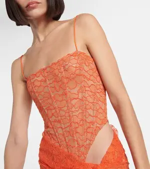 LAQUAN SMITH Lace Bodysuit