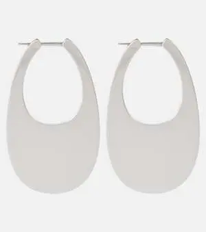 Coperni Swipe Large Logo Earrings - Silver
