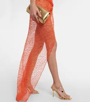 LAQUAN SMITH Lace Wrap Skirt