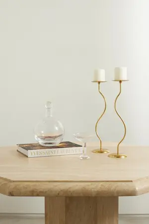 FOURTH STREET Dancing Duo Set Of Two Brass Candlesticks