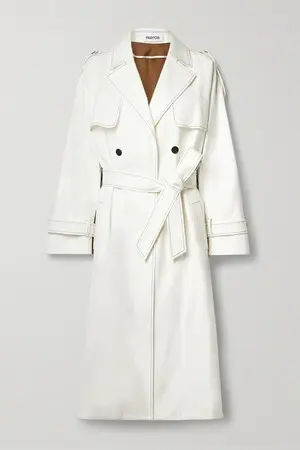 Partow Noah Belted Two-tone Trench Coat