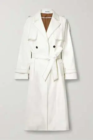 Partow Noah Belted Two-tone Trench Coat