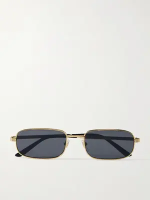 Gucci Rectangular -tone Sunglasses