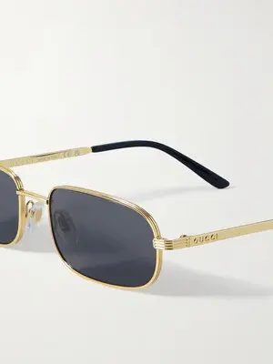 Gucci Rectangular -tone Sunglasses