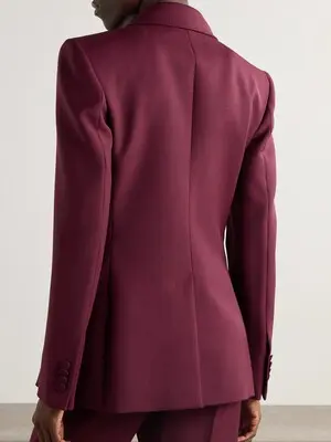 Gabriela Hearst Leiva Wool Blazer - Burgundy
