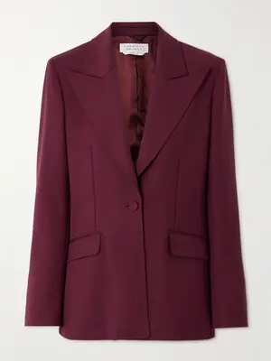 Gabriela Hearst Leiva Wool Blazer - Burgundy