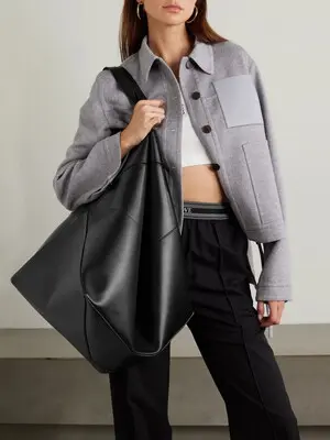 Loewe Puzzle Fold Xl Leather Tote - Black