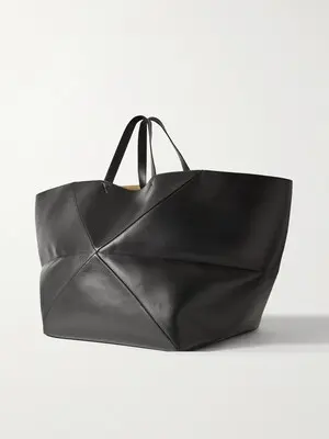 Loewe Puzzle Fold Xl Leather Tote - Black