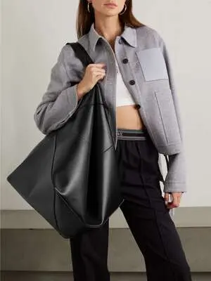 Loewe Puzzle Fold Xl Leather Tote - Black