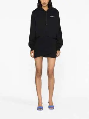 Off-White Logo-embroidered Hoodie Minidress