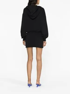 Off-White Logo-embroidered Hoodie Minidress