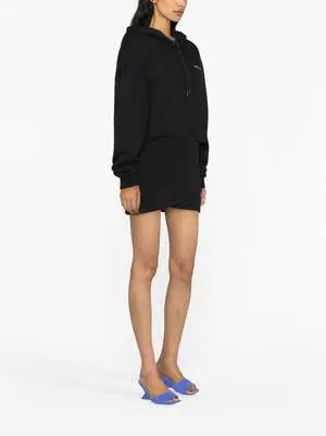 Off-White Logo-embroidered Hoodie Minidress