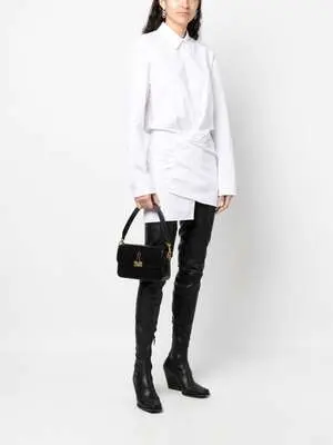 Off-White Binder Leather Shoulder Bag - Black