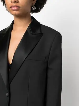 Off-White Single-breasted Tuxedo Blazer