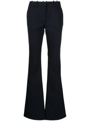 Off-White Virgin Wool Flared Trousers