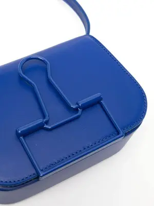 Off-White Binder Clip Leather Shoulder Bag - Blue