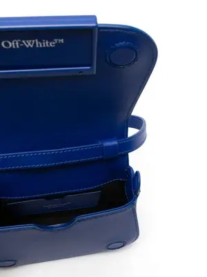 Off-White Binder Clip Leather Shoulder Bag - Blue