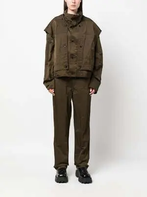 Eckhaus Latta Crinkled Straight-leg Trousers