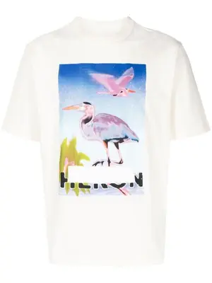 Heron Preston Censored Heron Cotton T-shirt - Neutrals