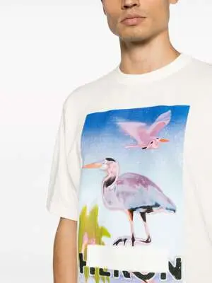 Heron Preston Censored Heron Cotton T-shirt - Neutrals