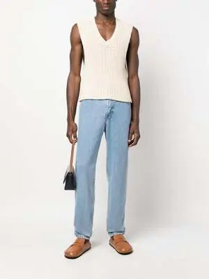 Eckhaus Latta Mid-rise Straight-leg Jeans - Blue