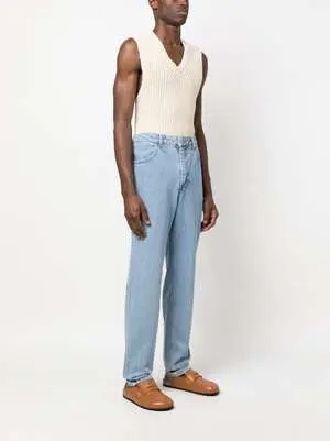 Eckhaus Latta Mid-rise Straight-leg Jeans - Blue