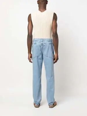 Eckhaus Latta Mid-rise Straight-leg Jeans - Blue