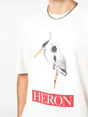 Heron Preston Heron Bird Painted Cotton T-shirt - Neutrals