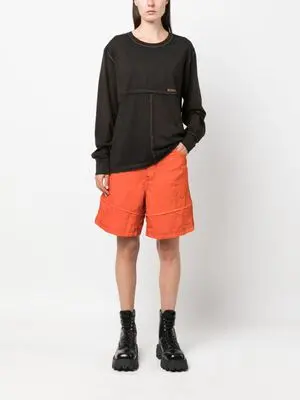 Eckhaus Latta Contrast Stitching Bermuda Shorts