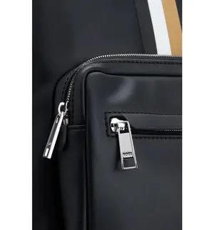 BOSS Ray Stripe Faux Leather Backpack