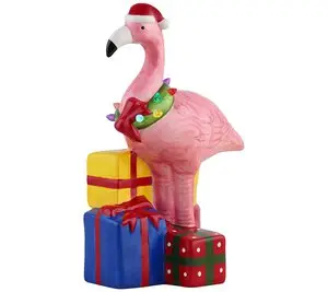 MR. CHRISTMAS 10' Ceramic Beach Flamingo - One-color