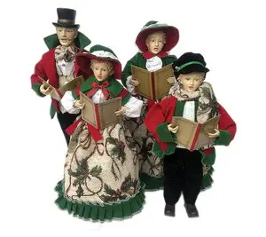 SANTA'S WORKSHOP Set Of 28.5' Holly Caroler S - One-color