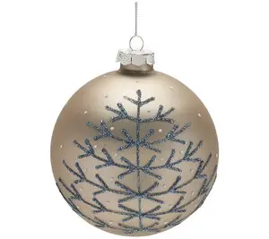 MELROSE Champagne Glittered Ball Ornament