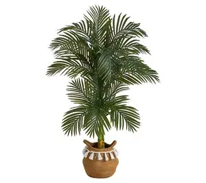 NEARLY NATURAL 5-ft Artificial Double Stalk Pal M Tree
