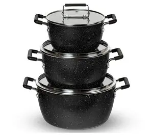 GRANITESTONE 6 Piece Nonstick Space Saving Nest Ng Pots - One-color