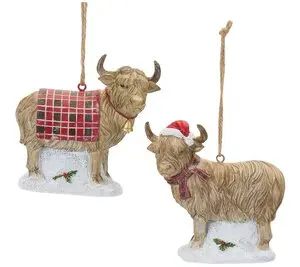 MELROSE Highland Cow Ornament - One-color