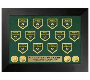 HIGHLAND MINT Packers Champs Deluxe Banner Coll Ection Photo - One-color