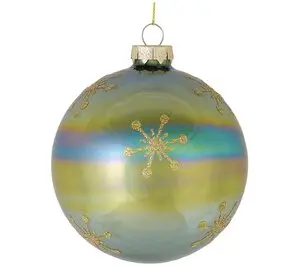 MELROSE Iridescent Glass Snowflake Ornament