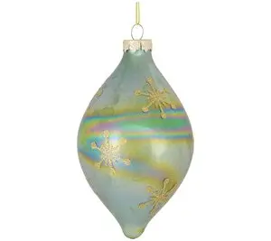 MELROSE Iridescent Glass Snowflake Ornament