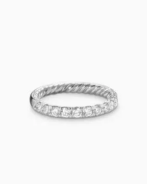 David Yurman Dy Eden Platinum Band Ring - Diamond