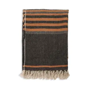 POM POM AT HOME Bruno Oversized Linen Throw - Charcoal