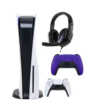SONY Ps5 Core With Extra Purple Dualsense Controller And Universal Headset - No Color