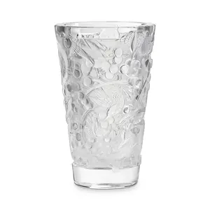 Lalique Merles & Raisins Small Vase - Clear